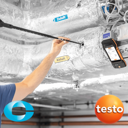 Testo 400 - Kit de mesure pour la ventilation avec sonde à fil chaud ...